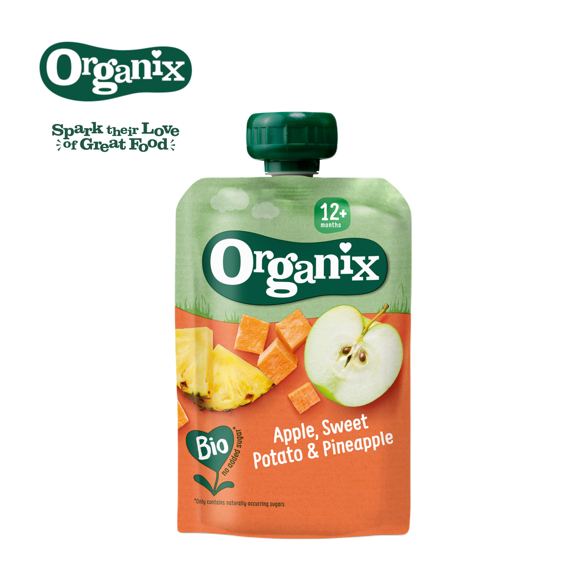 Organix - Apple Sweet Potato & Pineapple Fruit Purée Pouch – BabybyJitta